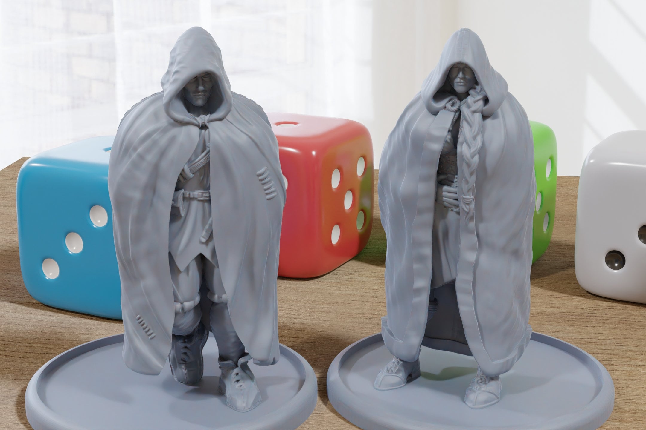 Shady Duo - Medieval Townsfolk / Villagers - 3D Printed Minifigures fo