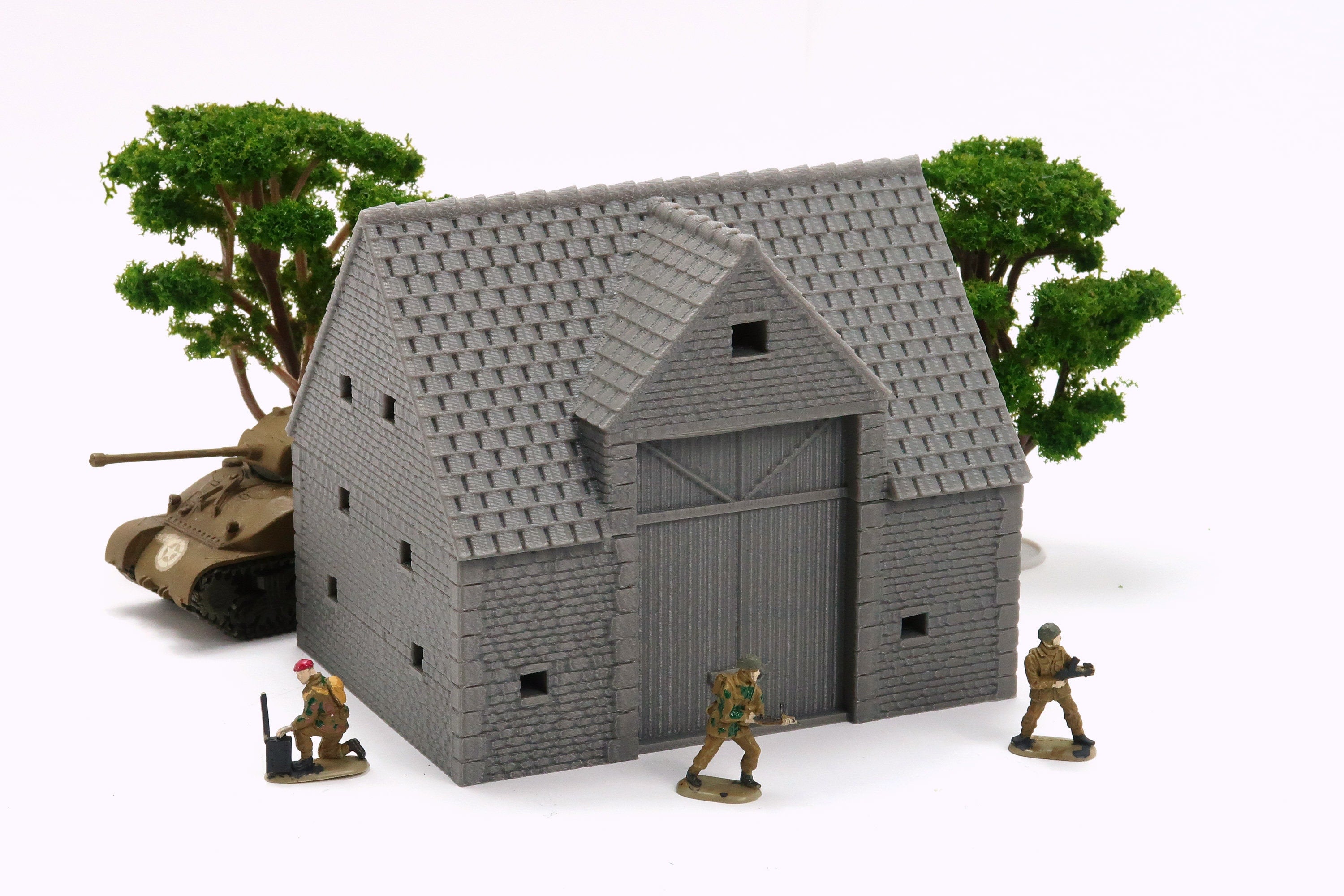 Normandy French Farm Barn - Tabletop Wargaming WW2 Terrain | Proxy 3D
