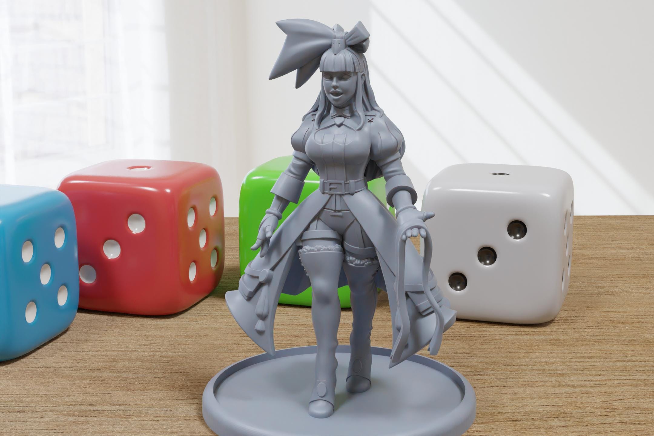 Valeria Maiden Sexy Pinup 3D Printed Minifigures for Fantasy Miniature