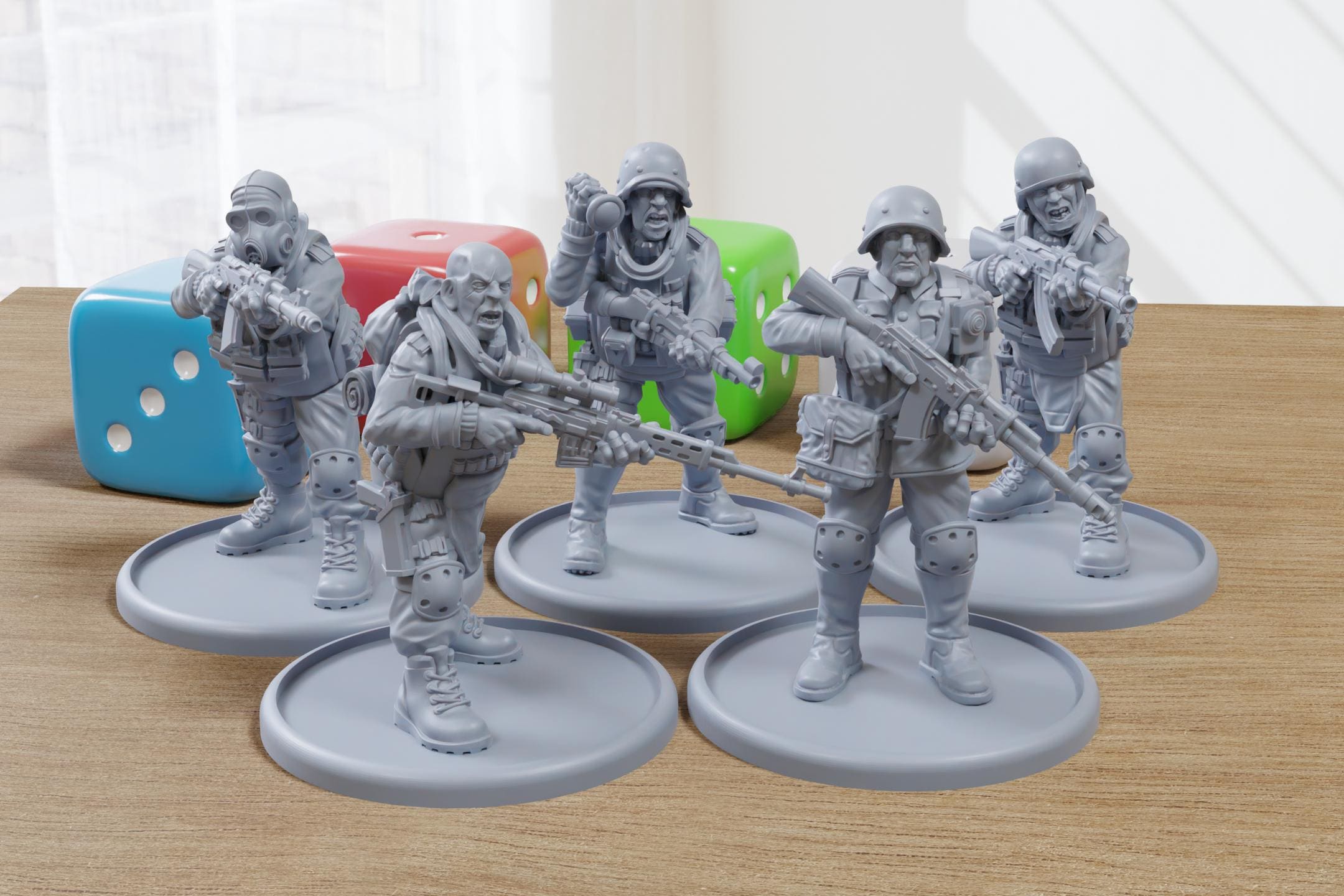 Stalker Soldiers Alpha - 3D Printed Minifigures - Post Apocalyptic Min
