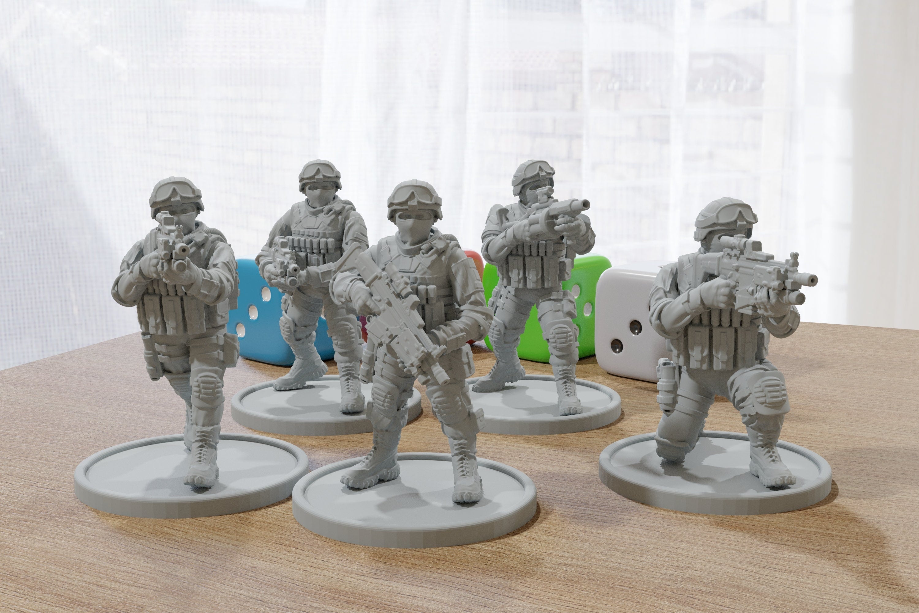 Rifle Squad - Modern Wargaming Miniatures for Tabletop RPG - 20mm / 28
