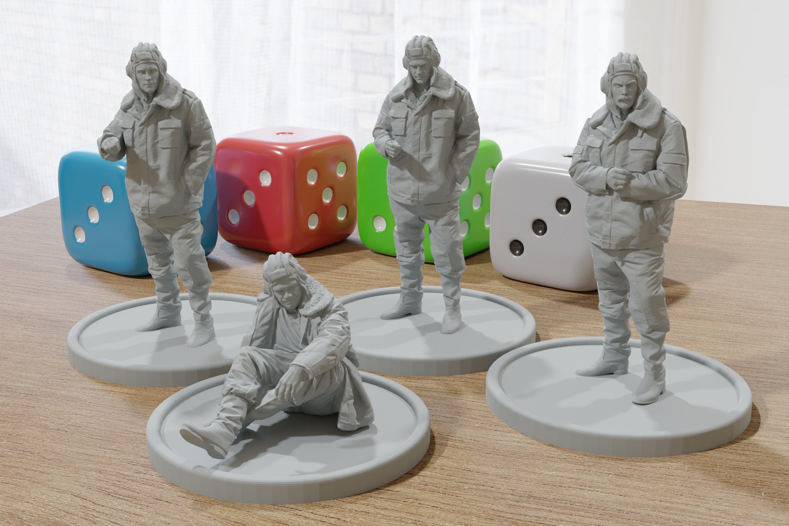 Russian Tank Crew (Modern) - 20mm - 28mm - 32mm Scale Minifigures - Mo