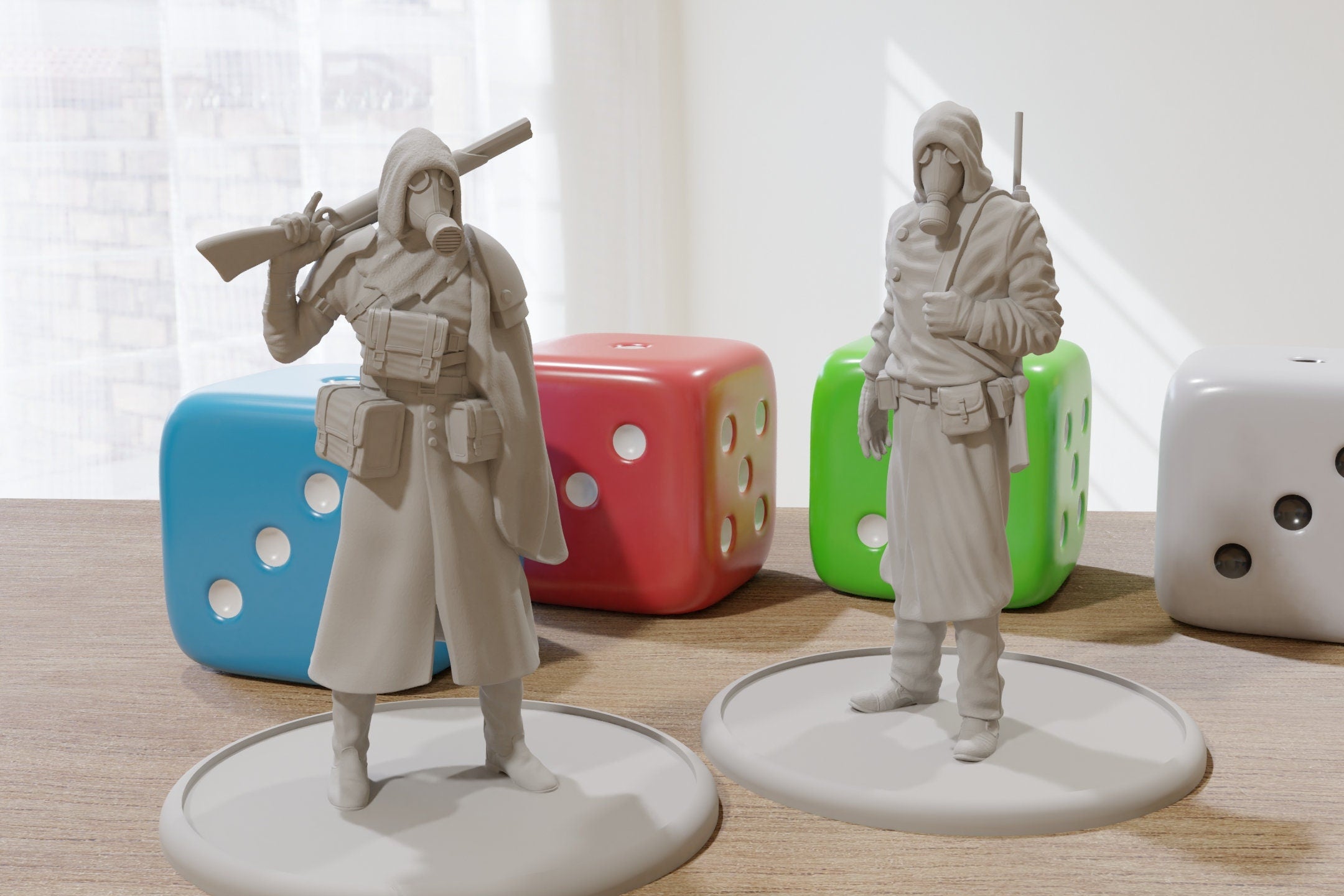 Wasteland Explorers - 28mm / 32mm - Post Apocalyptic Minifigure - Idea