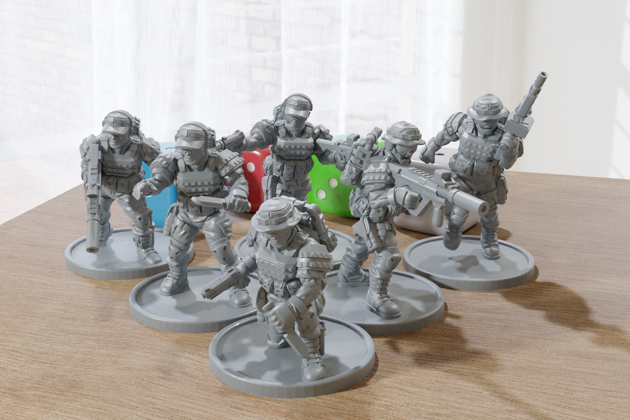 Scout Ranger Squad 28mm / 32mm - Cyberpunk - Modern Warfare Miniatur f