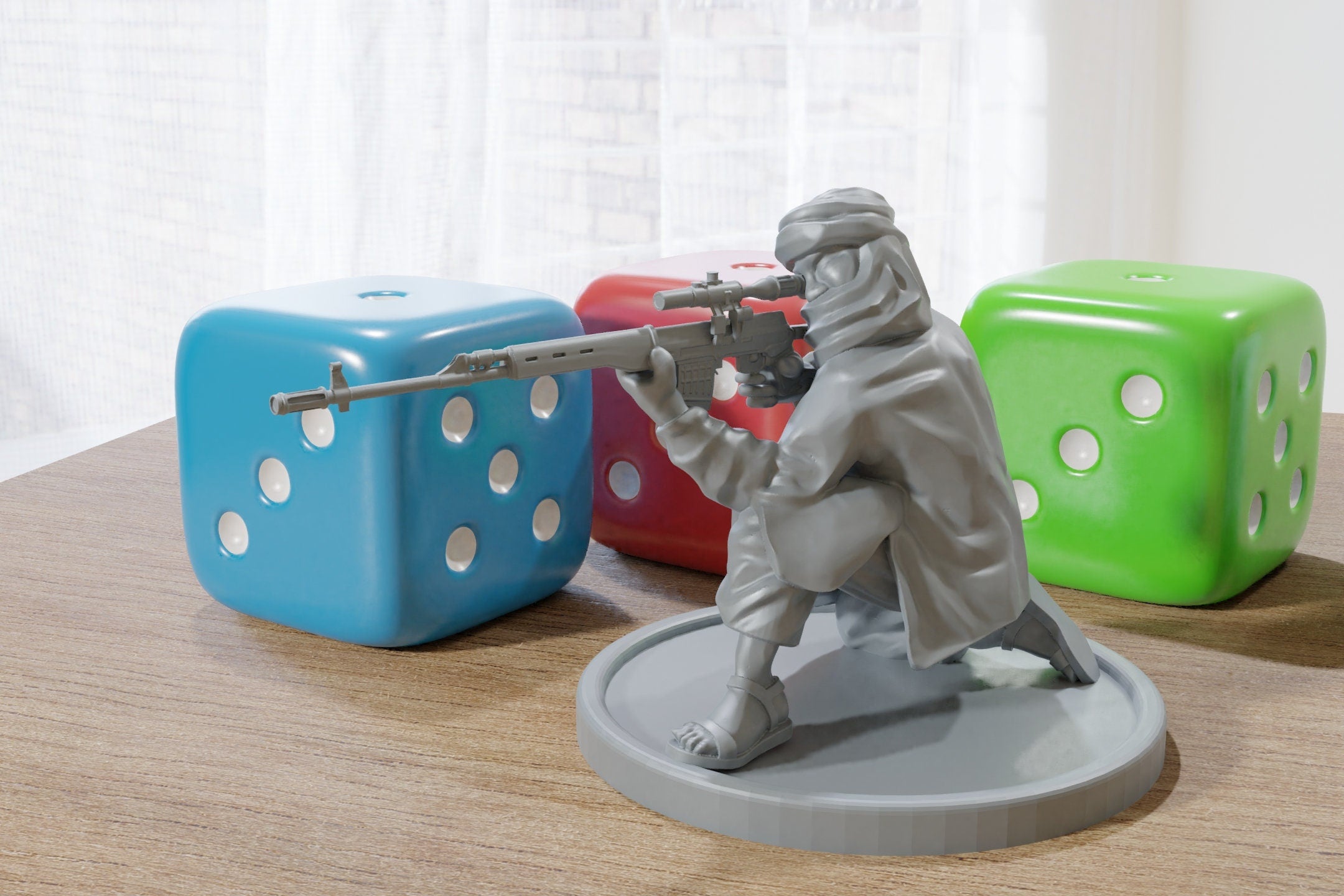 Arab SVD Sniper - Modern Wargaming Miniatures for Tabletop RPG - 28mm