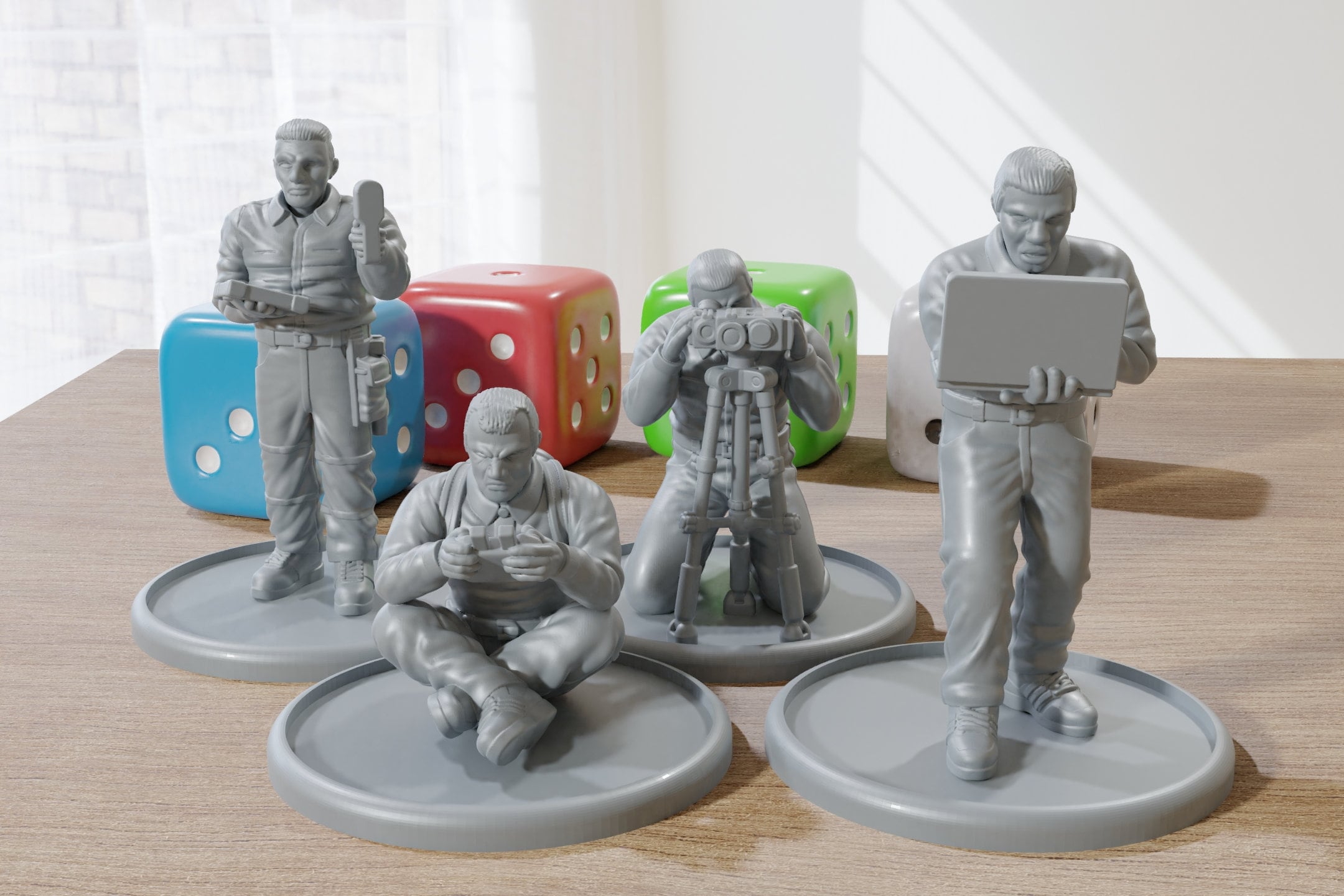 Intelligence Agents - 3D Printed Minifigures for Modern Tabletop Warga
