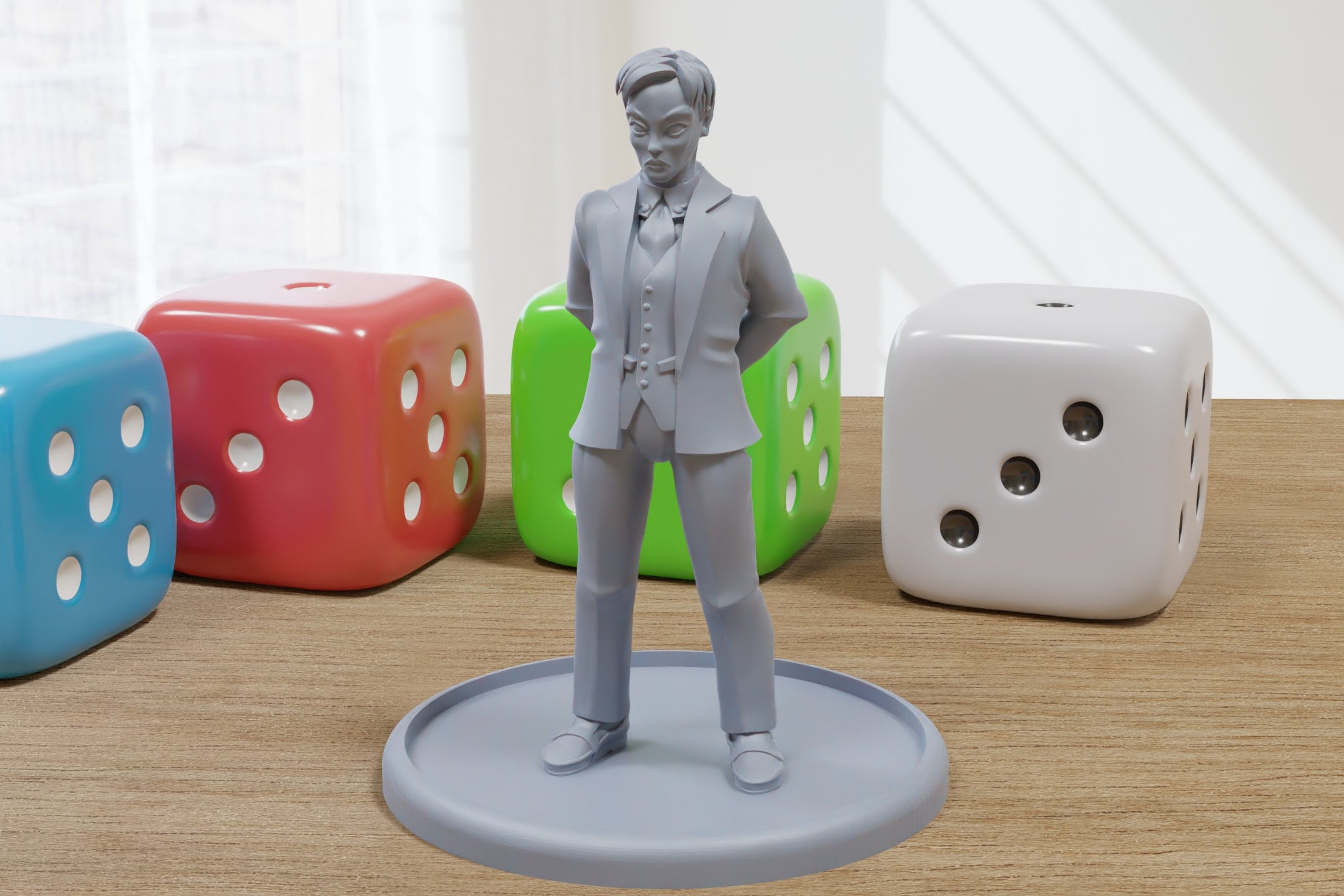Cyber Business Man - 3D Printed Proxy Minifigures for Sci-fi / Cyberpu