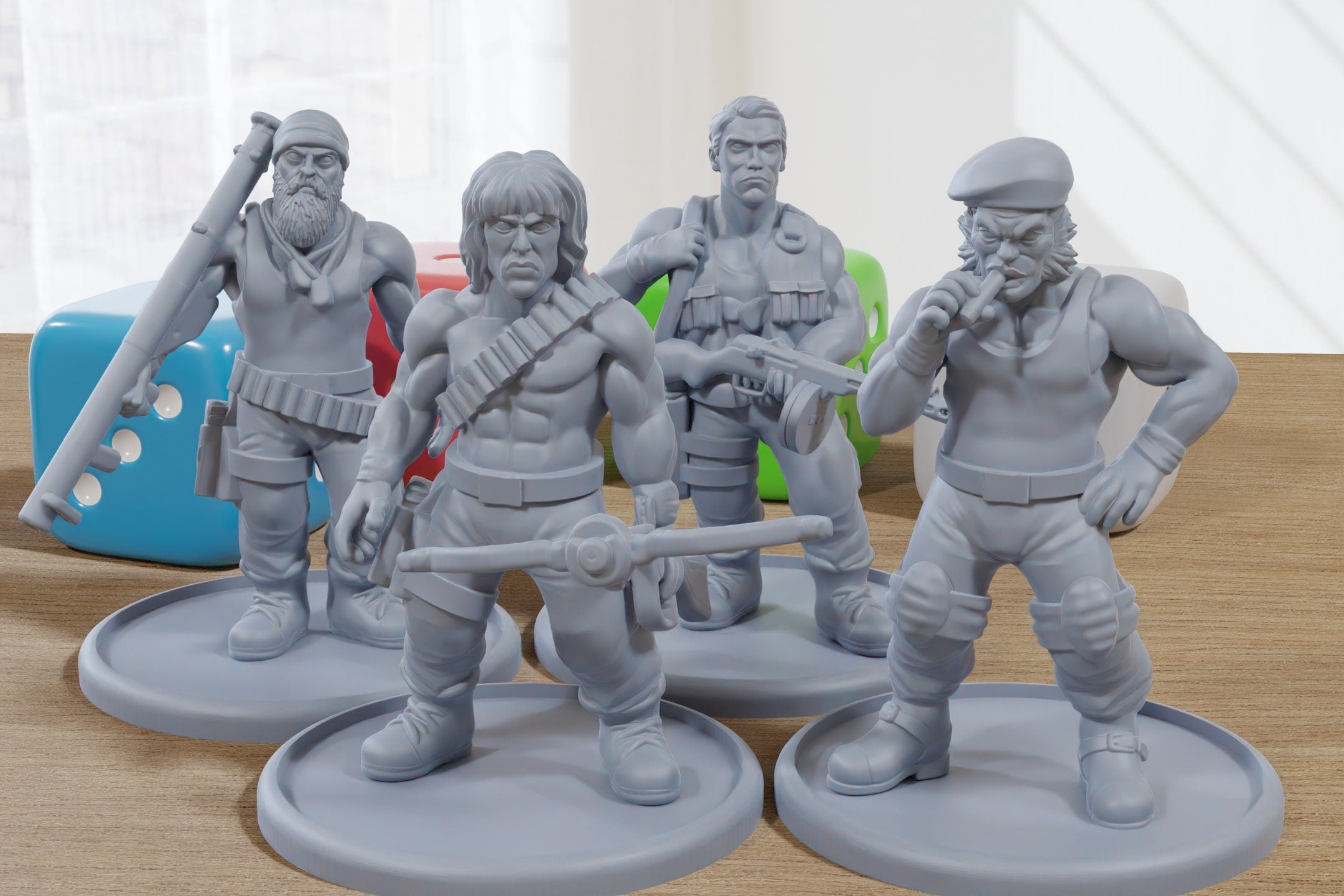 The Macho Squad - 3D Printed Minifigures for Zombie Post Apocalyptic M